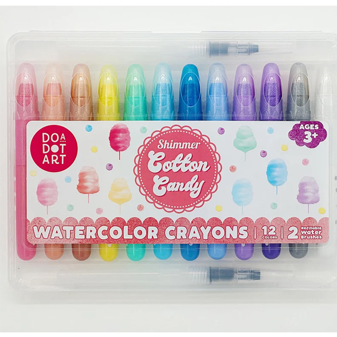 Watercolor Crayon Art Cotton Candy - Best for Ages 3 to 11