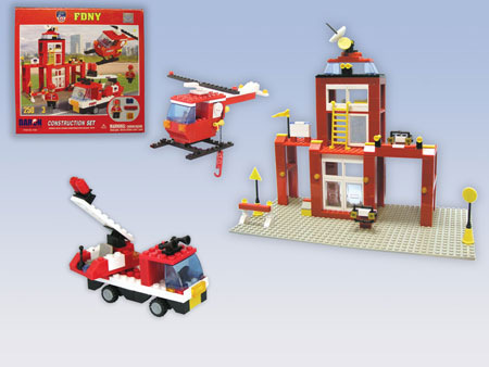 FDNY 250 piece Construction Bricks Play Set - - Fat Brain Toys