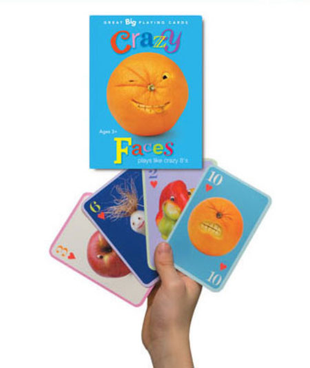 Crazy Faces Playing Cards - - Fat Brain Toys