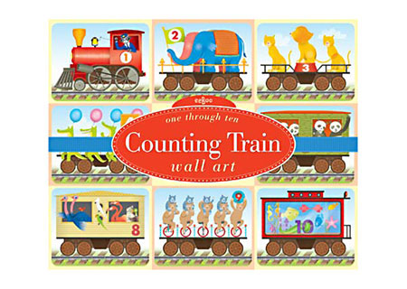 Counting Train 1-10 Wall Cards - - Fat Brain Toys