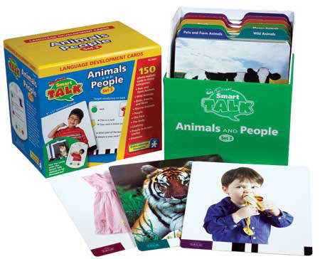 Smart Talk Card Set 3: Animals & People - - Fat Brain Toys
