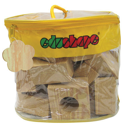 Wood-Like Soft Blocks - 80 pieces - - Fat Brain Toys