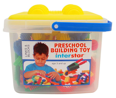 Interstar - Links & Blocks 50 Pieces - - Fat Brain Toys