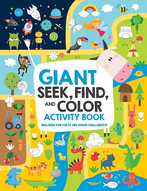 Giant Seek Find and Color Activity Book - - Fat Brain Toys