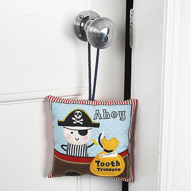 Pirate Tooth Fairy Cushion - - Fat Brain Toys