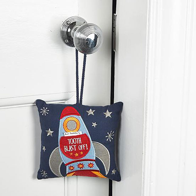 Rocket Tooth Fairy Cushion - - Fat Brain Toys