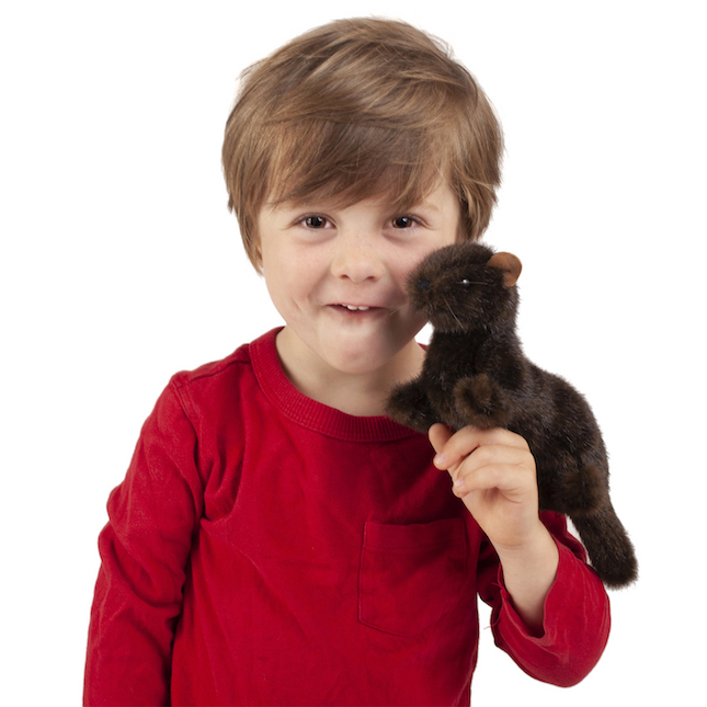 Mini Mink Puppet - - Fat Brain Toys