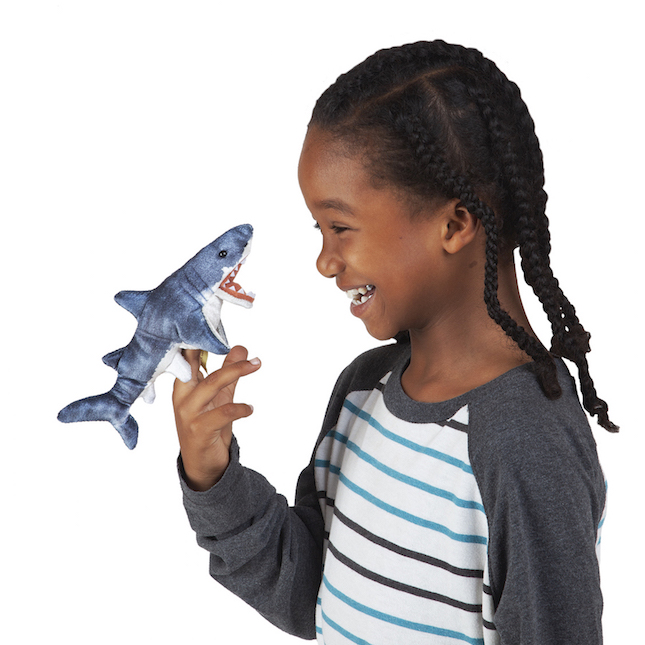 Mini Shark Puppet - - Fat Brain Toys