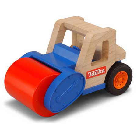 Tonka Wooden Mid Size Assort - Steam Roller - - Fat Brain Toys
