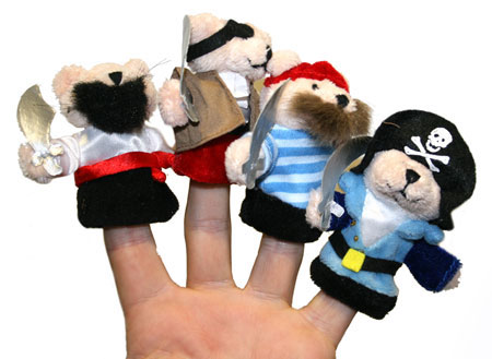 Pirate Finger Puppets - - Fat Brain Toys