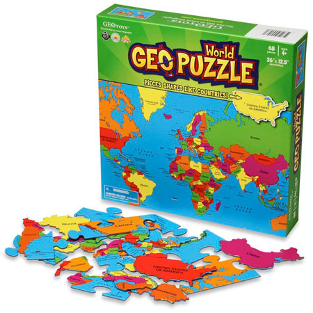 World GeoPuzzle - - Fat Brain Toys