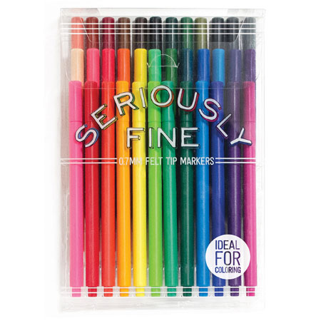 Seriously Fine Felt Tip Markers - - Fat Brain Toys