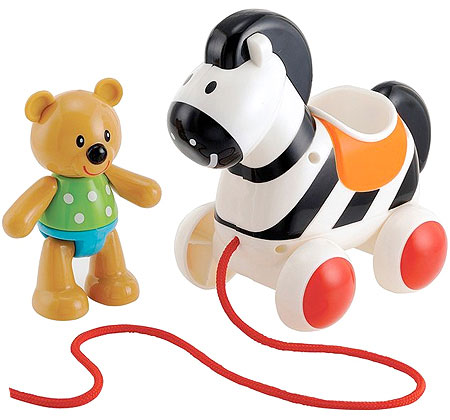 ELC Toybox Pull Along Zebra - - Fat Brain Toys