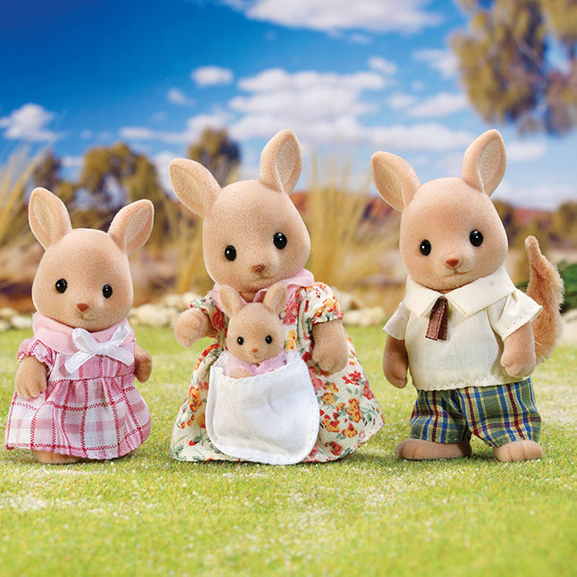 Calico Critters Hopper Kangaroo Family - - Fat Brain Toys
