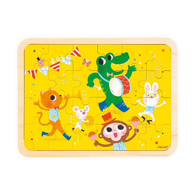 Wooden Party Time Spot-the-Difference Puzzle - - Fat Brain Toys