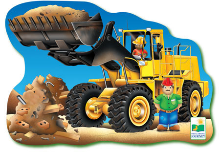 Puzzle Doubles - Giant Digger - - Fat Brain Toys