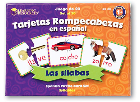 Spanish Syllables Puzzle Cards - - Fat Brain Toys