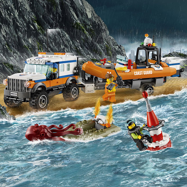 LEGO City Coast Guard 4 x 4 Response Unit - - Fat Brain Toys