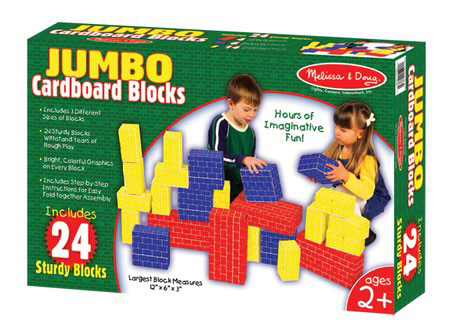 Jumbo Cardboard Blocks 24 Pcs - - Fat Brain Toys