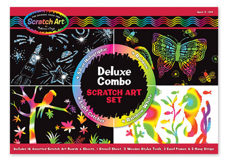 Deluxe Combo Scratch Art Set - - Fat Brain Toys