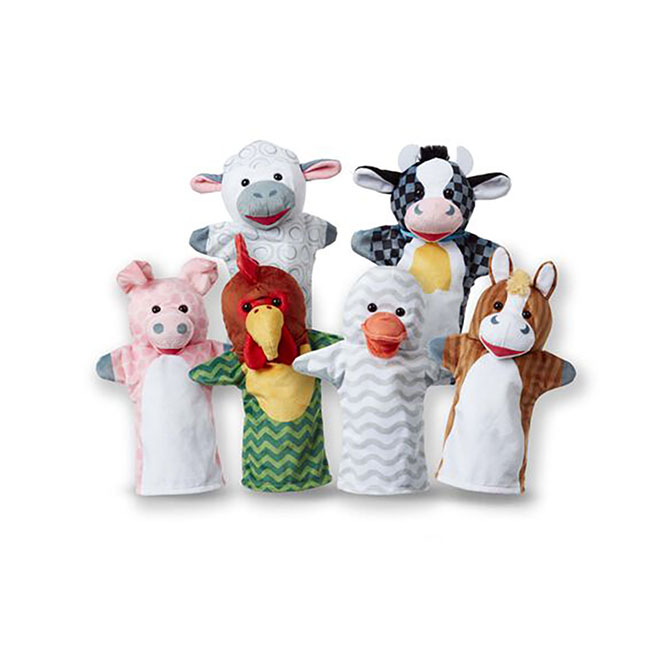 Barn Buddies Hand Puppets - 6 pc - - Fat Brain Toys