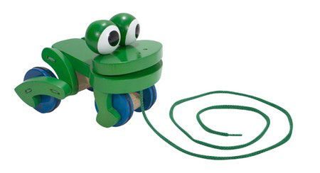 Frolicking Frog Pull Toy - - Fat Brain Toys