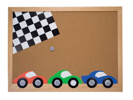 Racing Cars Cork Board - - Fat Brain Toys