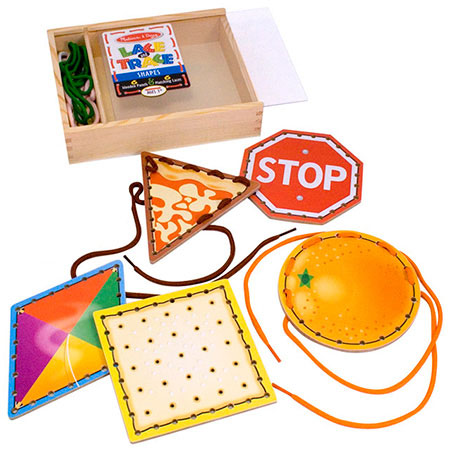 Lace & Trace Shapes - - Fat Brain Toys