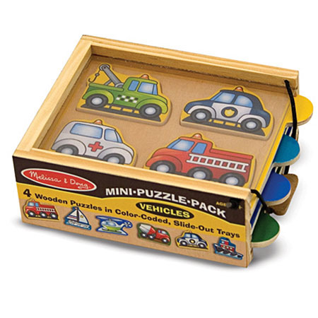 Vehicles Mini-Puzzle Pack - - Fat Brain Toys