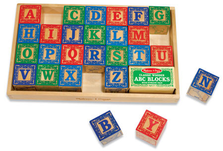 Classic Wooden ABC Blocks - - Fat Brain Toys