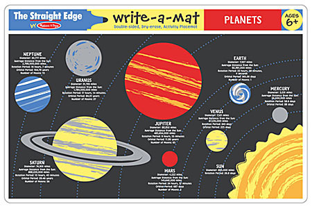 Planets Write-A-Mat - - Fat Brain Toys