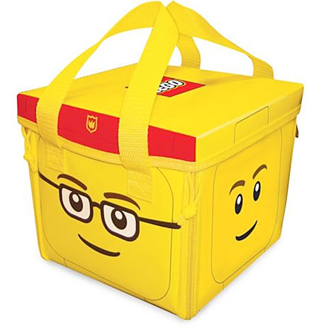 LEGO Head ZipBin Toy Tote & Playmat - - Fat Brain Toys