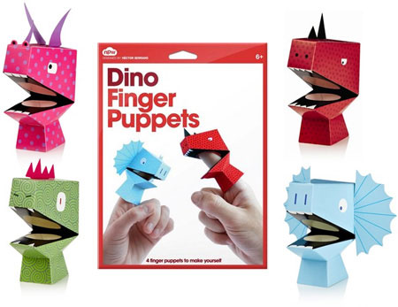 Finger Puppets - Dino - - Fat Brain Toys