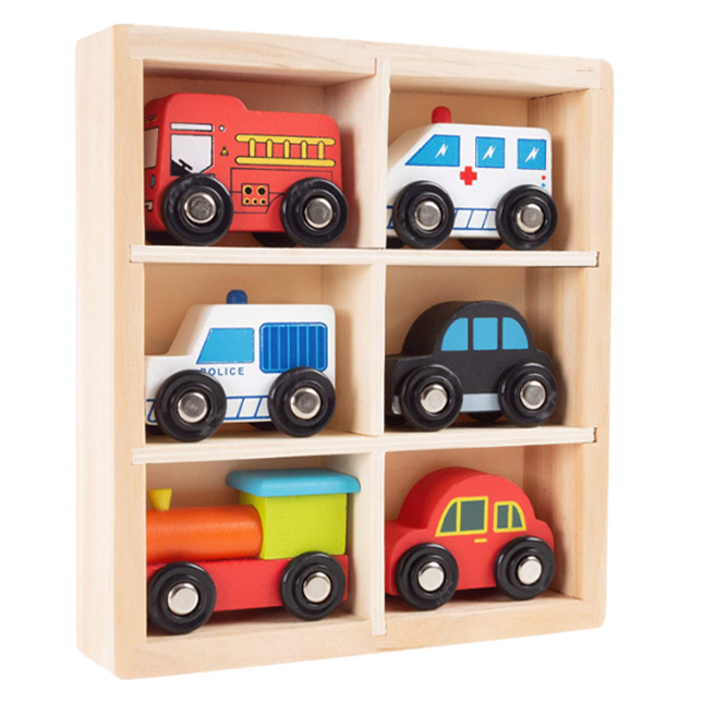 Wooden Mini Vehicle 6pc Set - - Fat Brain Toys