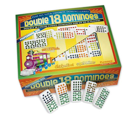 Double 18 Domino Game - - Fat Brain Toys