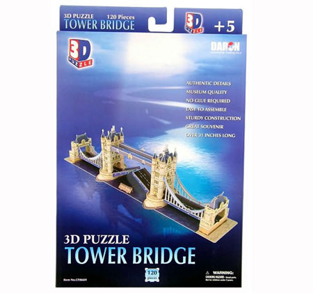 3D Puzzle Tower Bridge - 118 pcs - - Fat Brain Toys