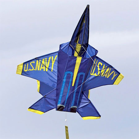 3D Jet - Blue Angel Kite - - Fat Brain Toys