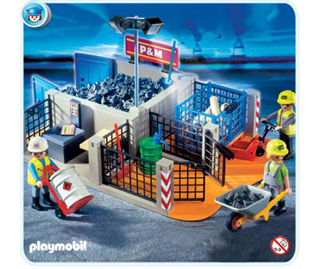 Playmobil Construction Site - Road Construction - - Fat Brain Toys