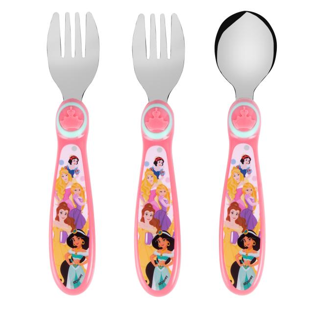 Disney Princess Toddler Forks and Spoon Set - 3 Pieces