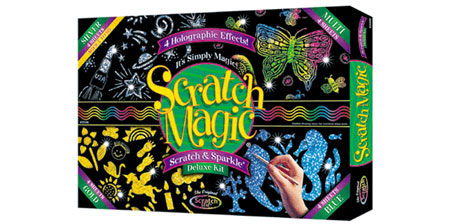 Scratch Magic Scratch & Sparkle Deluxe Kit - - Fat Brain Toys