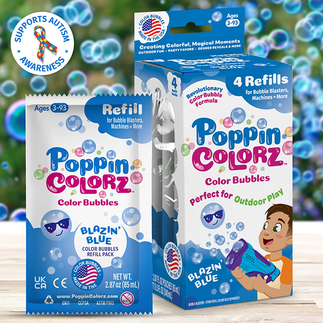PoppinColorz Color Bubbles 14oz Refill Pouch - - Fat Brain Toys