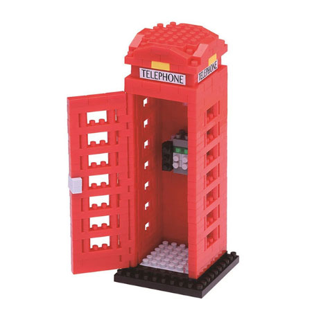 Nanoblock Telephone Box - - Fat Brain Toys