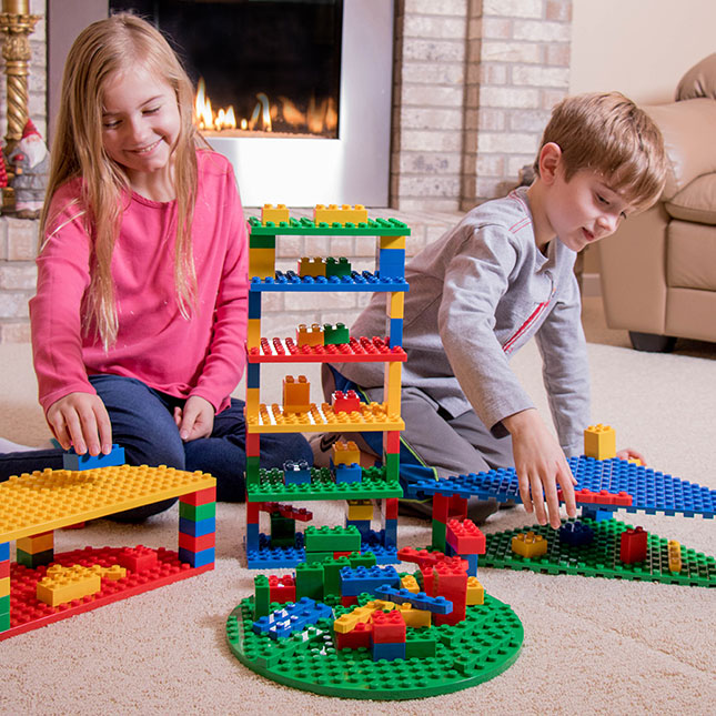 119 Piece Big Briks Starter Set - Basic Colors - - Fat Brain Toys