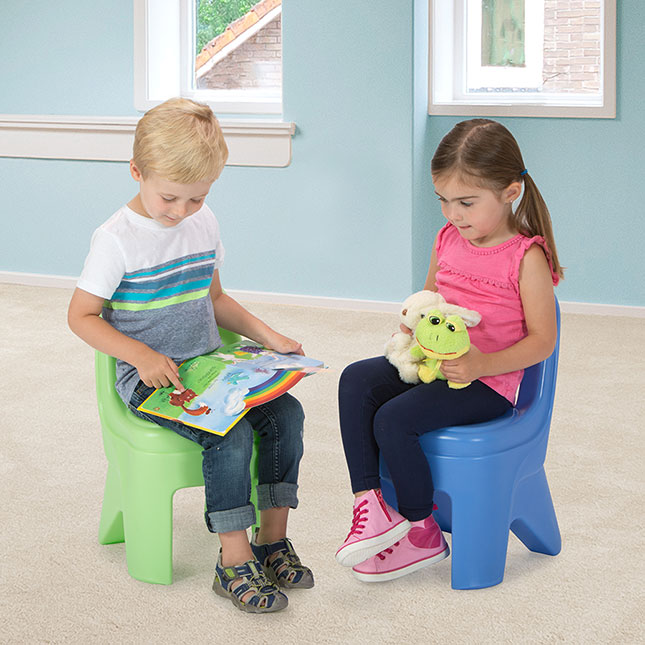 Play Around Chairs - Periwinkle/Lime Green - - Fat Brain Toys