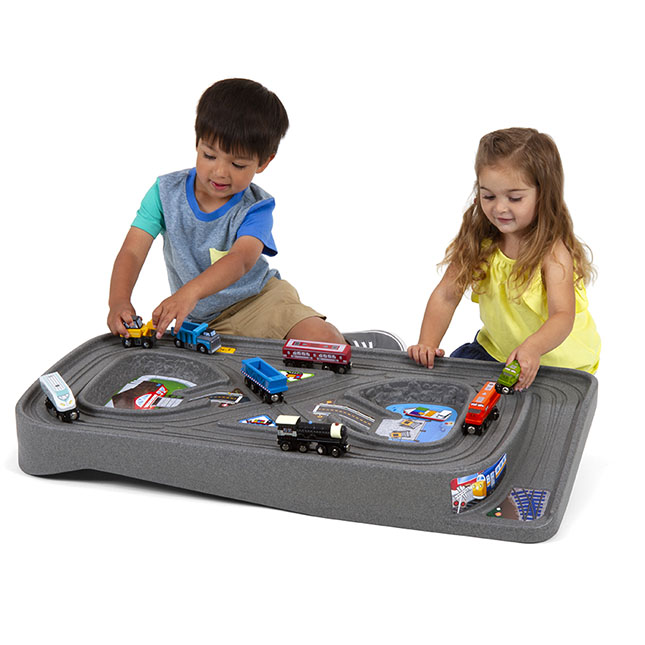 Grab and Go Road to Rail Track Table - - Fat Brain Toys