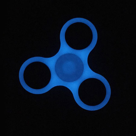 Glow in the Dark Fidget Spinner - - Fat Brain Toys