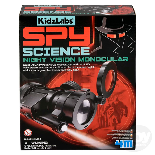 4M KidzLabs Spy Science Light-Up Monocular Kit - Best for Ages 5 to 11