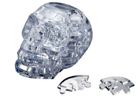 3D Crystal Puzzle - Clear Skull - - Fat Brain Toys