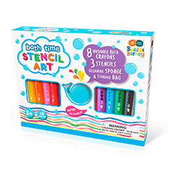 Bath Time Stencil Art Set - Best Arts & Crafts for Ages 3 to 6