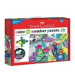 Color By Number Puzzle - Jungle - - Fat Brain Toys